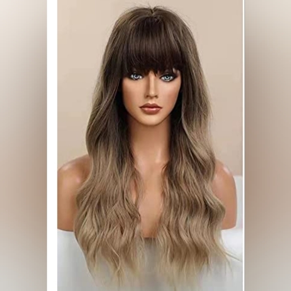 Hair | Long Curly Wavy Wig With Bang | Poshmark